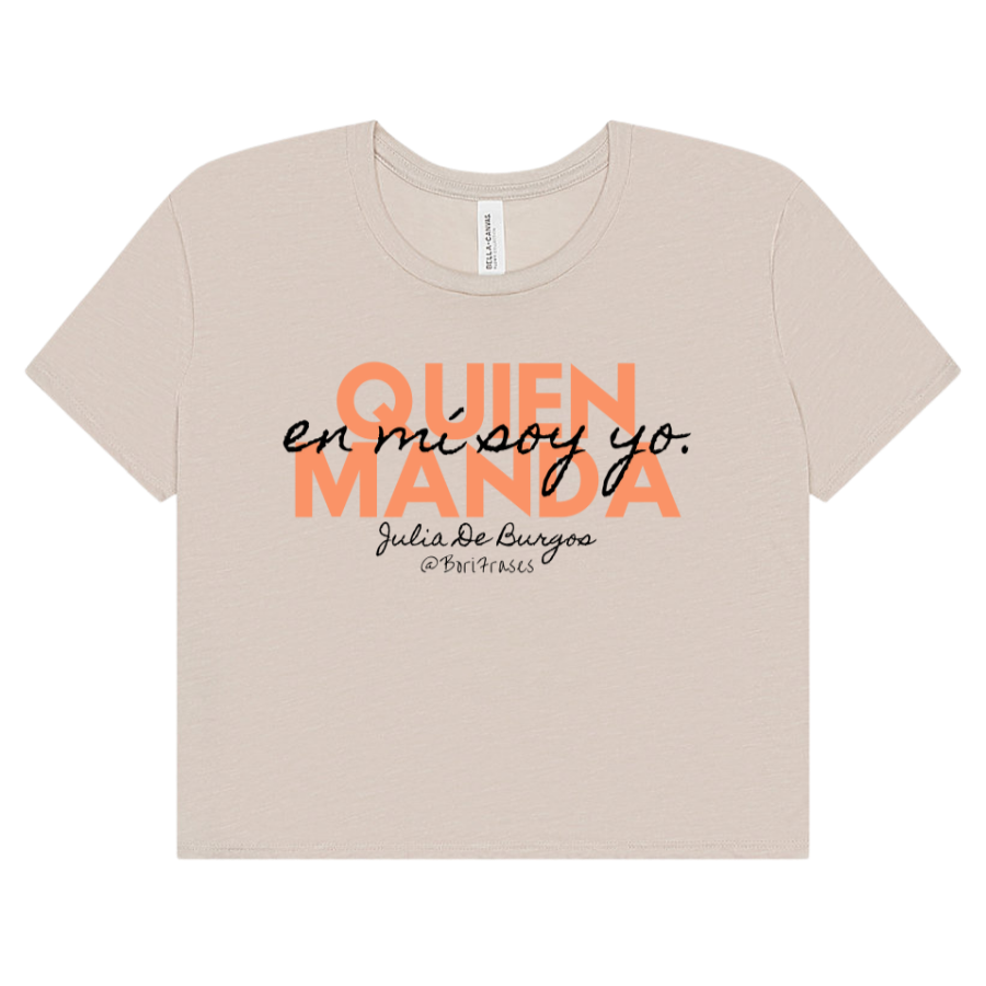 Julia De Burgos, Soy Yo (Crop Top Crema) – BoriFrases