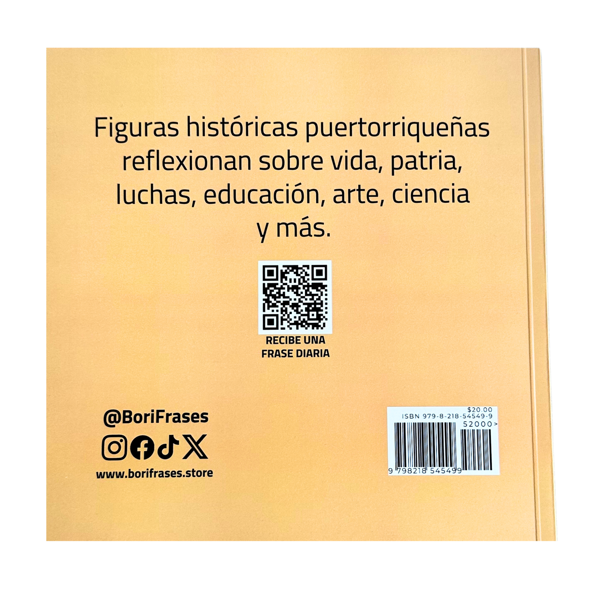 Libro BoriFrases 50 grandes frases de próceres boricuas Citas célebres